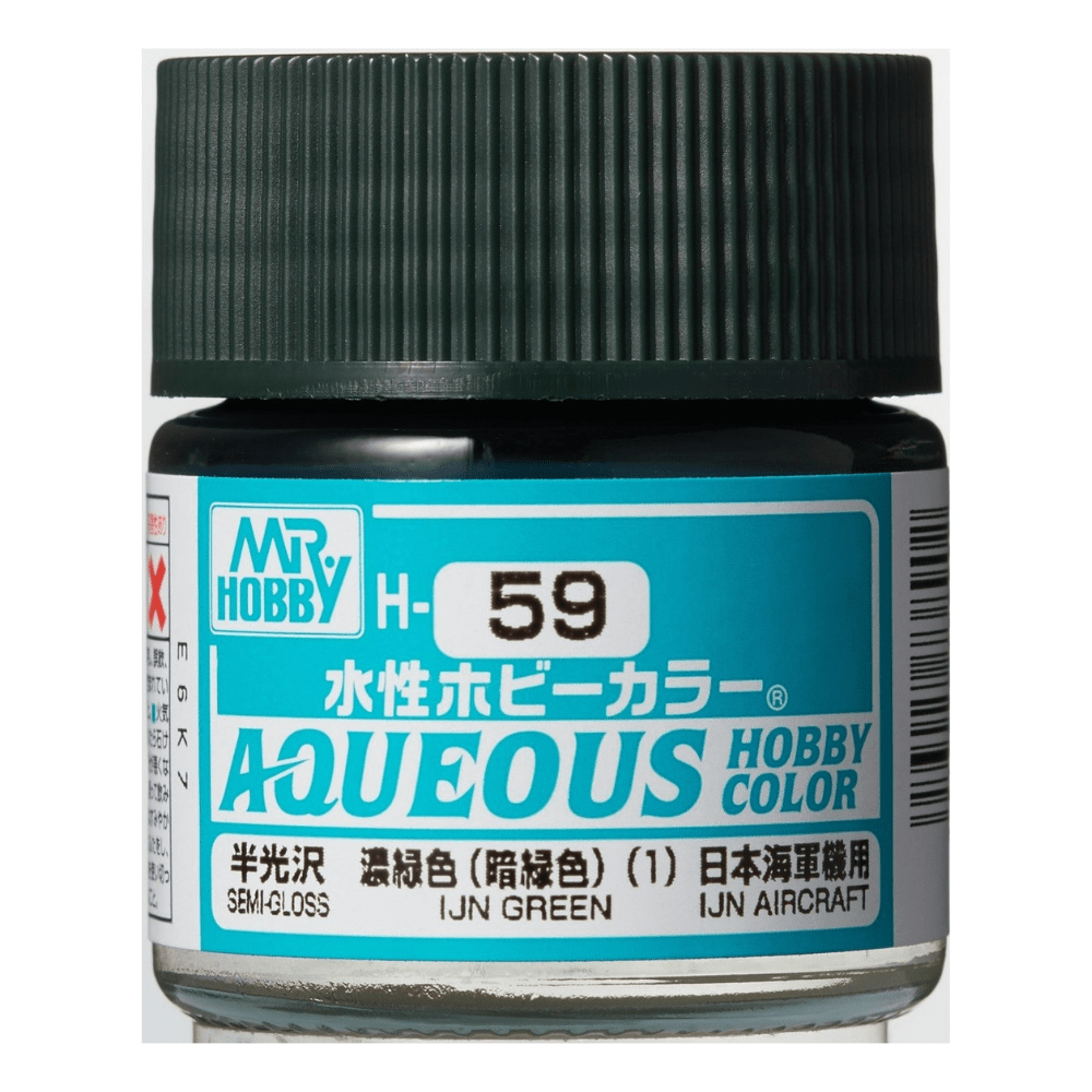H59 Semi-Gloss IJN Green Aqueous Mr. Hobby 10ml Bottle - Gundam Pros