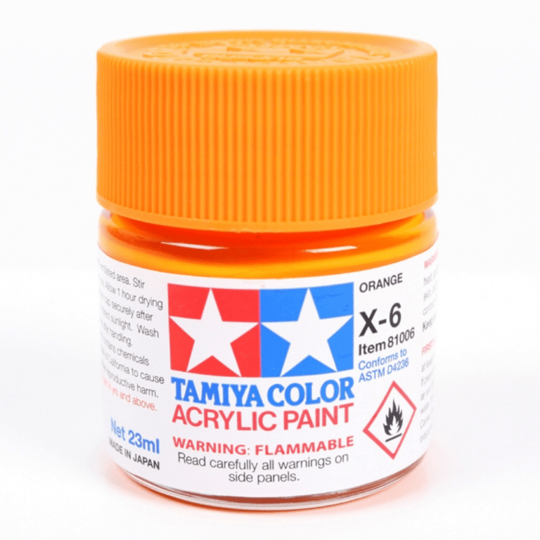 X-6 Orange Tamiya Acrylic 23ml Bottle - Gundam Pros
