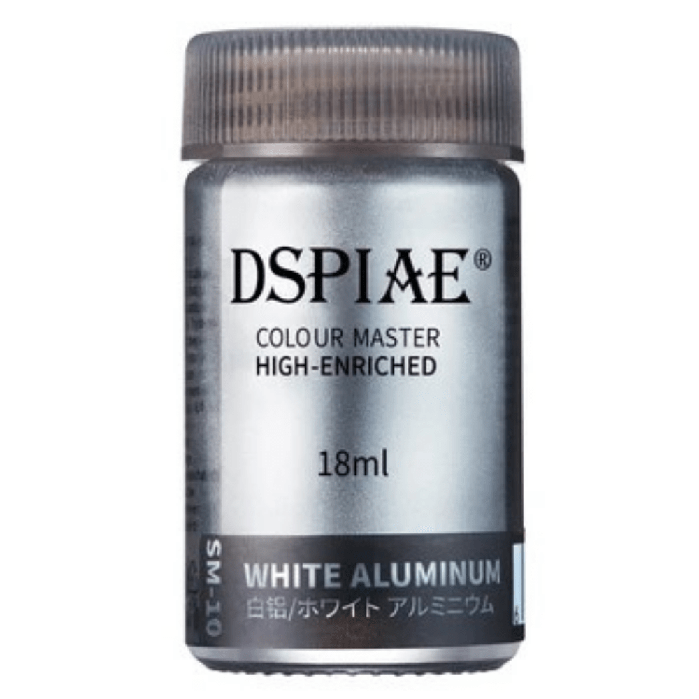 SM10 White Aluminum Super Metallic Color DSPIAE 18mL Bottle - Gundam Pros