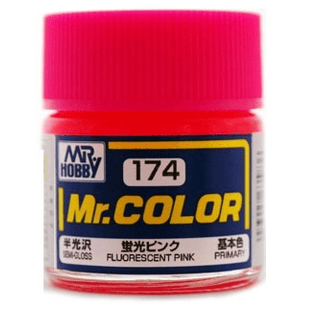C174 Semi Gloss Fluorescent Pink Mr. Color 10ml Bottle - Gundam Pros