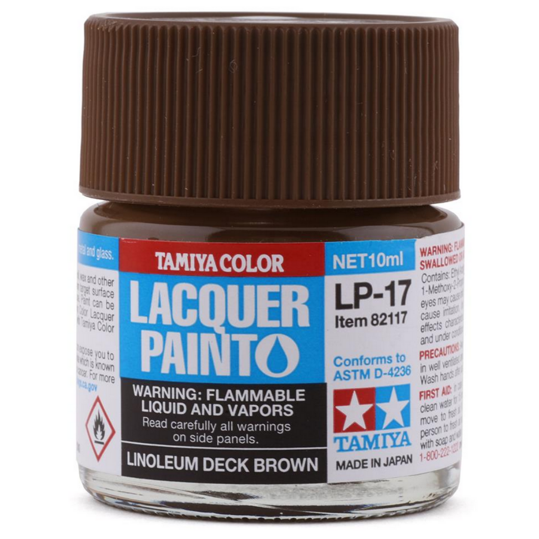 LP17 Linoleum Deck Brown Lacquer Paint 10ml Bottle - Gundam Pros