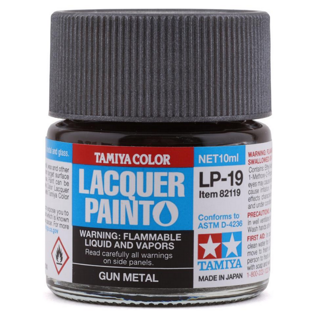 LP19 Gun Metal Lacquer Paint 10ml Bottle - Gundam Pros