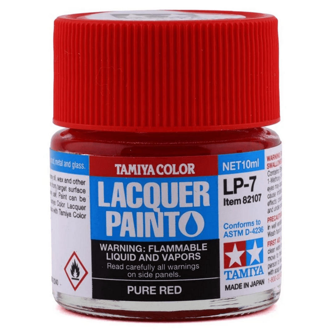 LP7 Pure Red Lacquer Paint 10ml Bottle - Gundam Pros