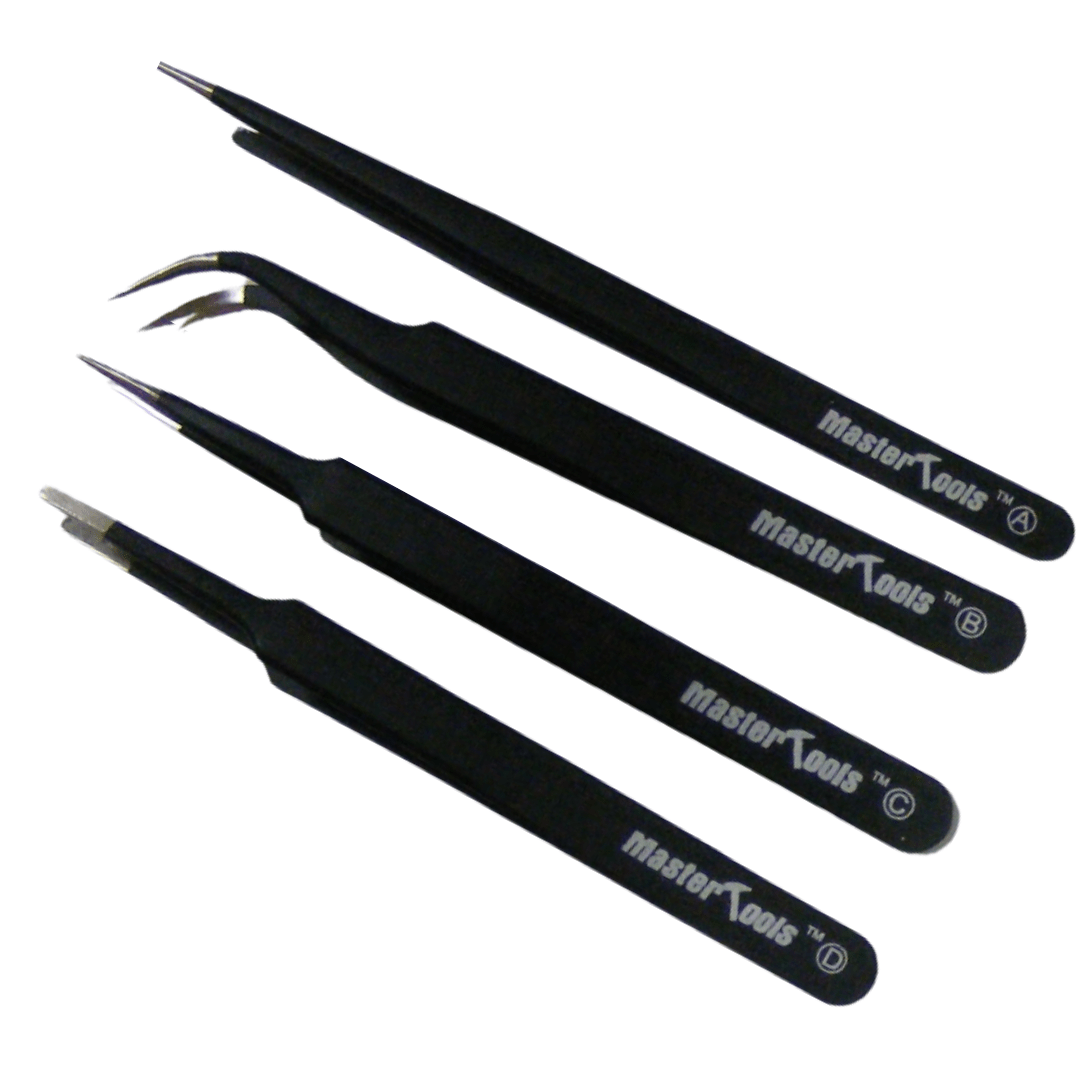 Set of 4 Modeling Tweezers - Gundam Pros