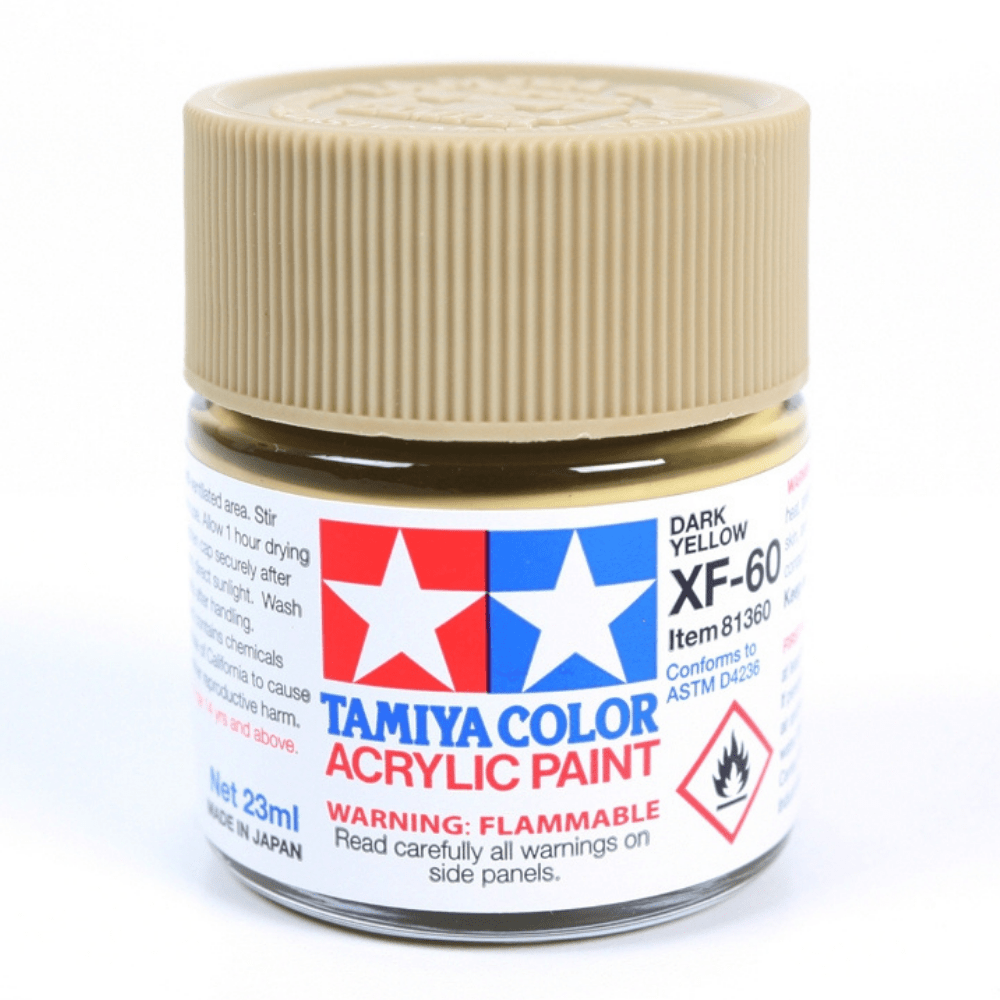 XF-60 Dark Yellow Tamiya Acrylic 23ml Bottle - Gundam Pros