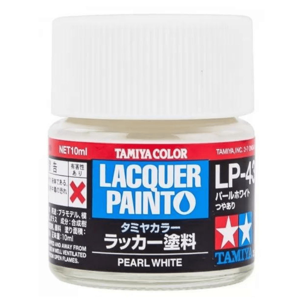 LP43 Pearl White Lacquer Paint 10ml Bottle - Gundam Pros