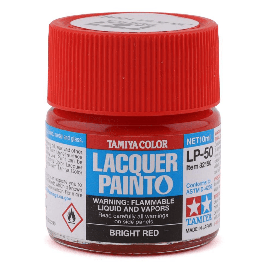 LP50 Bright Red Lacquer Paint 10ml Bottle - Gundam Pros