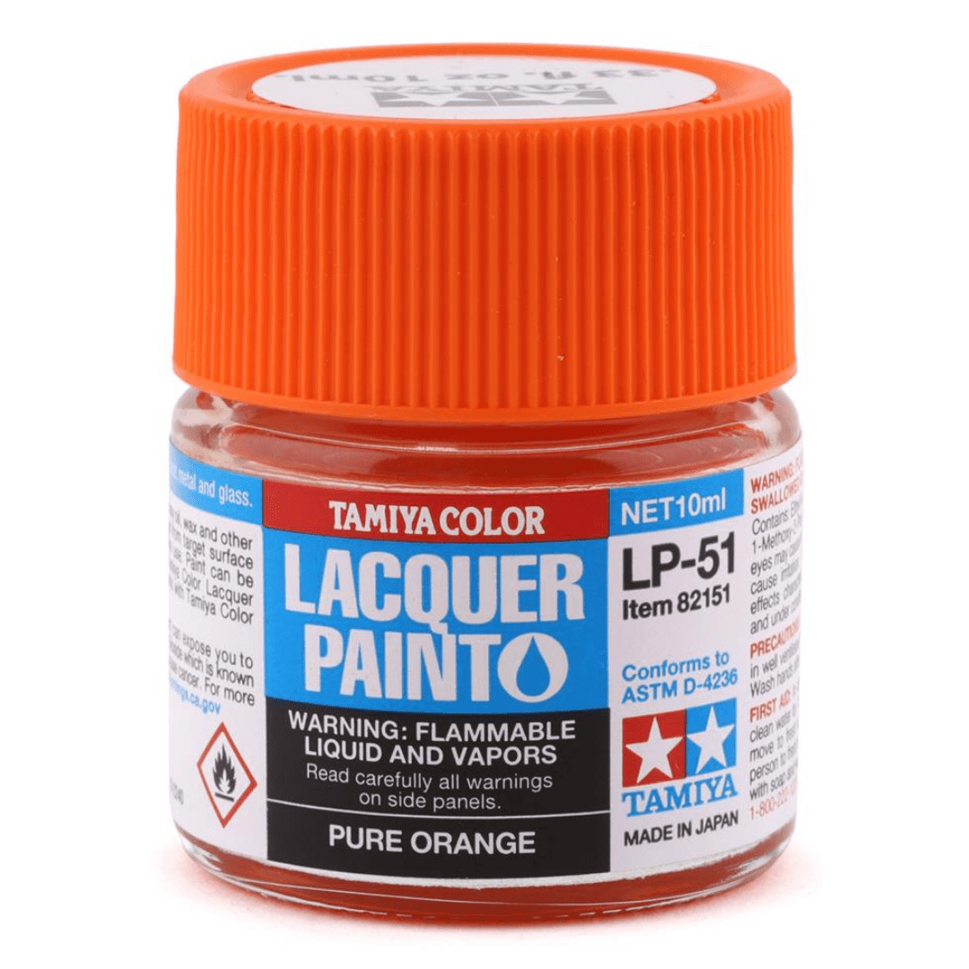 LP51 Pure Orange Lacquer Paint 10ml Bottle - Gundam Pros