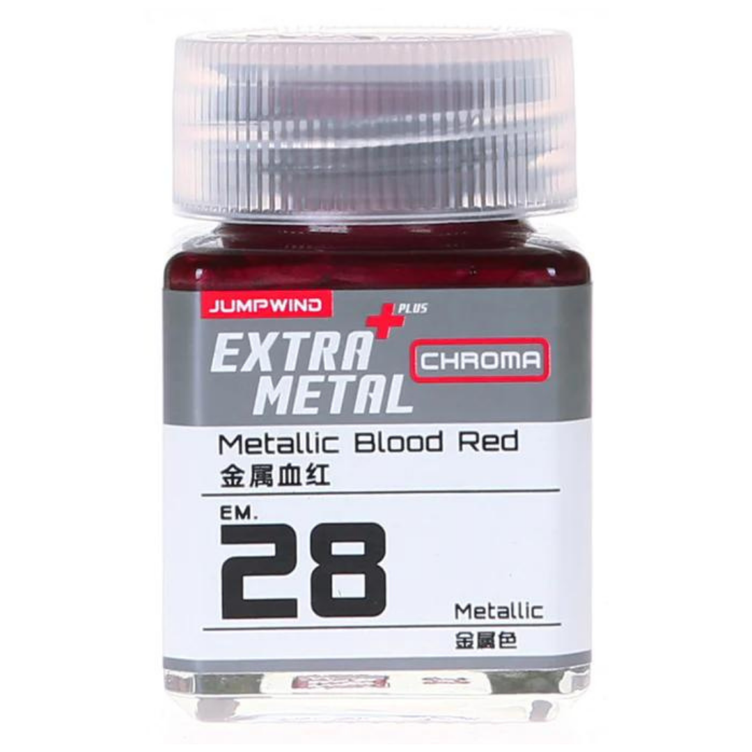 Extra Metal Chroma EM28 Metallic Blood Red 18ml Bottle - Gundam Pros