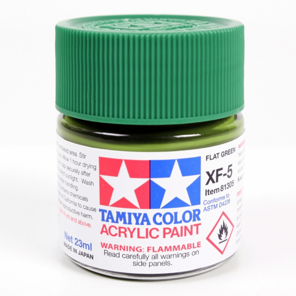 XF-5 Flat Green Tamiya Acrylic 23ml Bottle - Gundam Pros